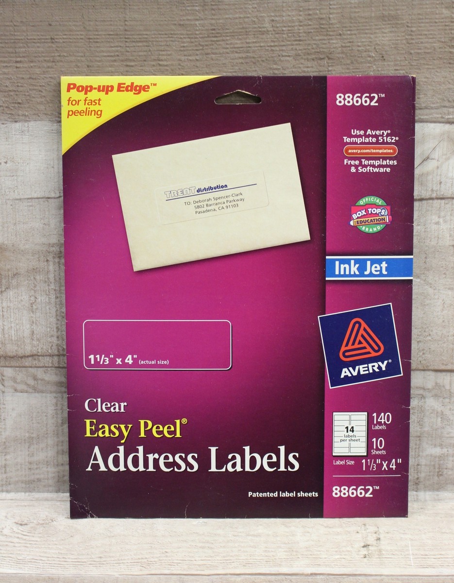 Avery Clear Address Labels Easy Peel® Address Labels With Sure