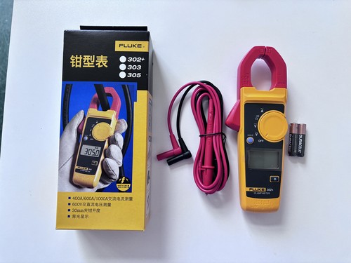Handheld Fluke 302 + Digital Clamp Meter Tester AC / DC Volt Amp ...