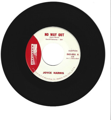 BLACK R-A-B 45 RPM - JOYCE HARRIS - INFINITY RECORDS "NO WAY OUT ...