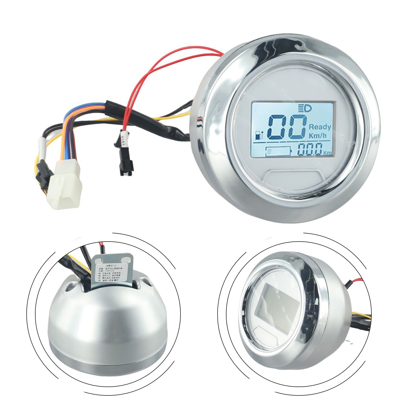 LCD Display for 48V 72V Electric Bikes Scooters Tricycles Digital Meter ...