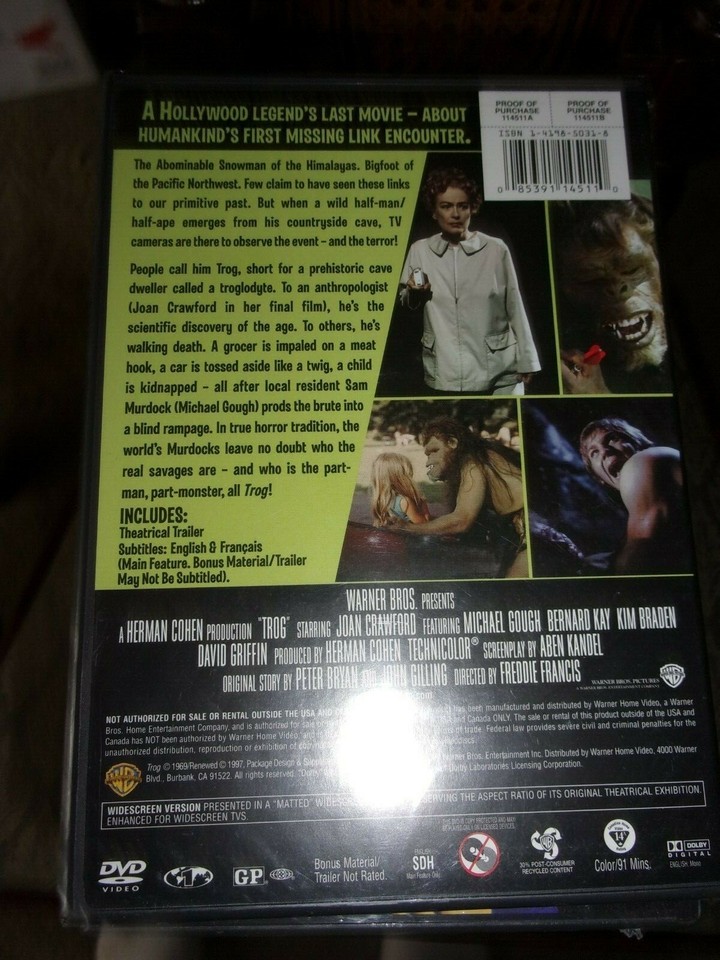 TROG -DVD- JOAN CRAWFORD- NEW/SEALED!! | eBay
