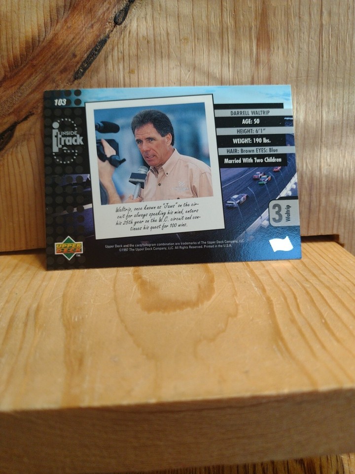 1997 Upper Deck - Nascar INSIDE TRACK: #103 DARRELL WALTRIP NC1 | eBay
