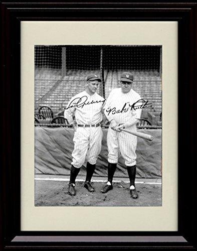 Lou Gehrig and Babe Ruth Autograph Replica Print | eBay