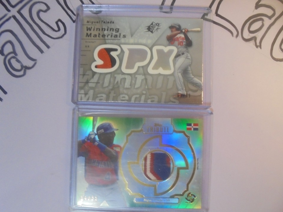 07 Miguel Tejada SPX patch #99, 13 world baseball classic sick patch ...