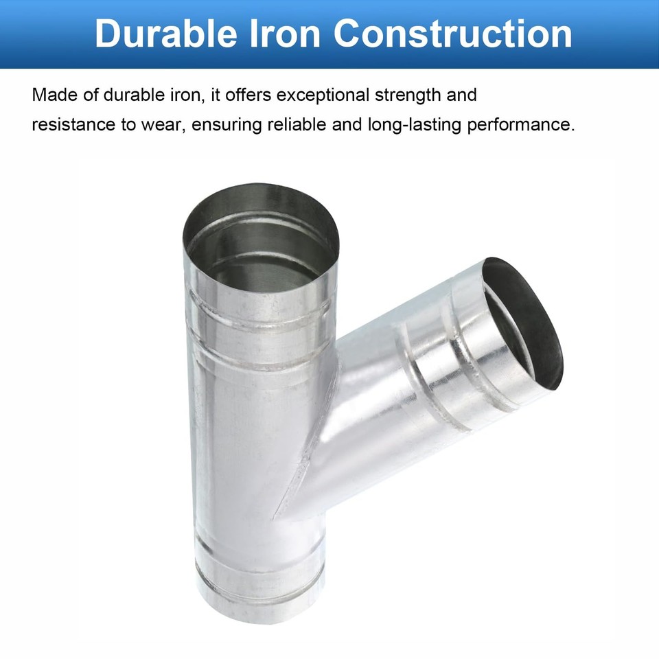 3" to 3" Wye Shape Duct Splitter 45 Degree 3 Way Galvanized Steel ...