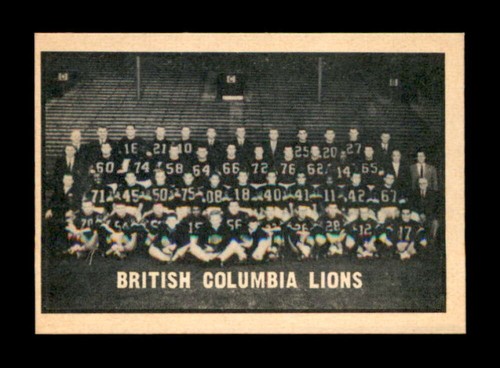 1962 Topps CFL #20 B.C. Lions Team NM X3572975 | eBay