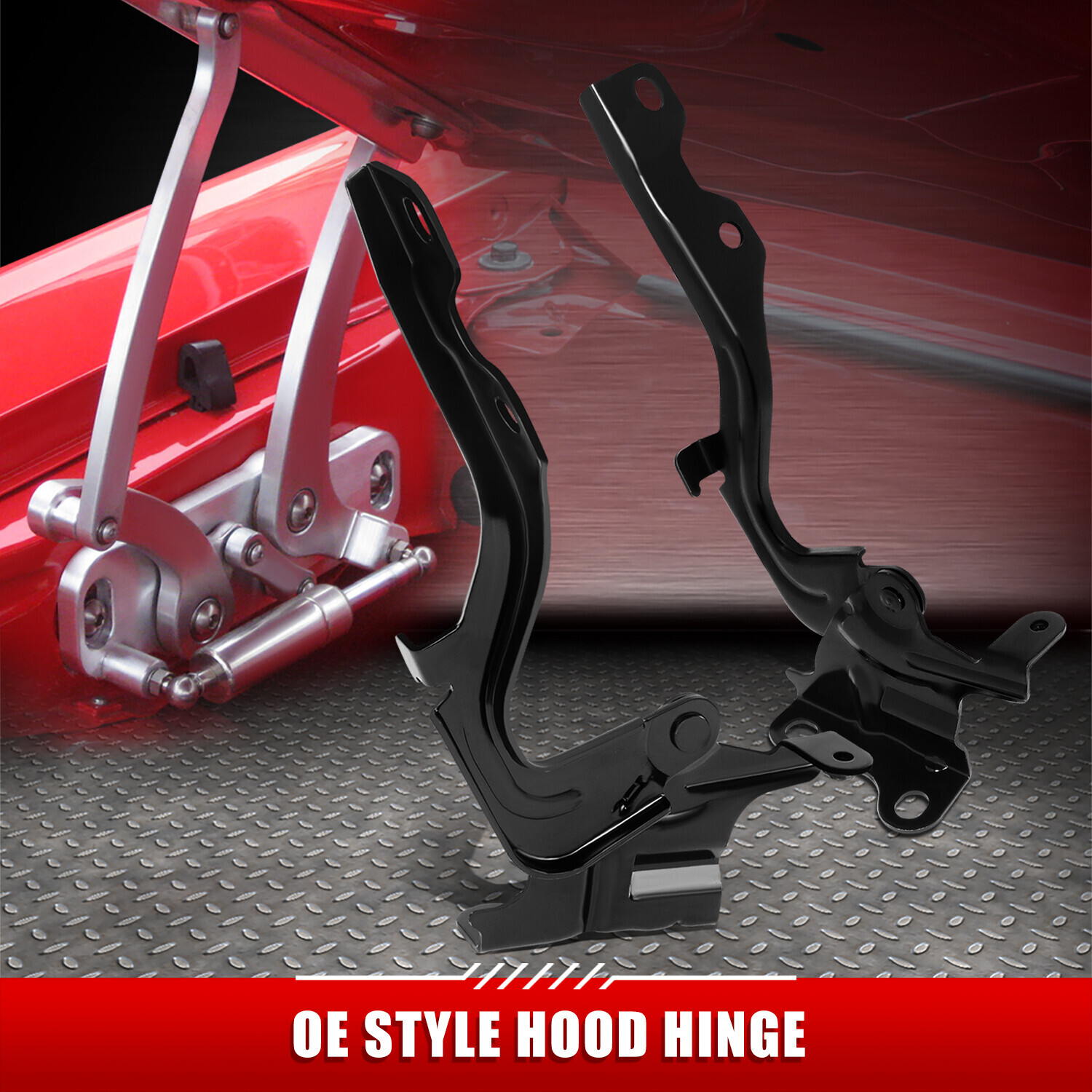 [2Pc] For 10-13 Forte Steel OE Style Left & Right Side Hood Hinge ...