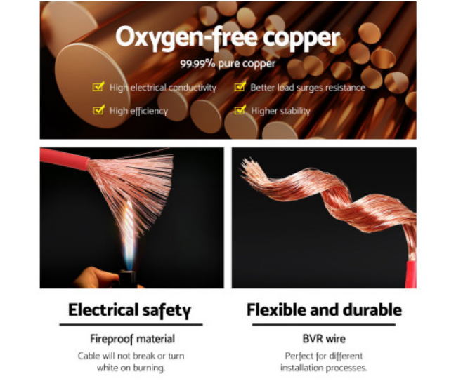 New 4mm Twin Core Automotive Battery Copper Cable Dual Electrical Earth ...