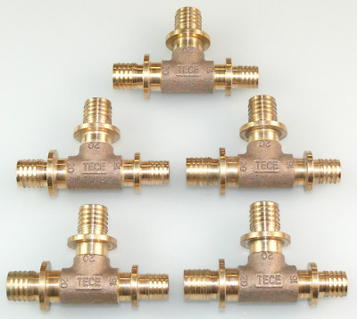 5 x TECE TECEFLEX T-STÜCK 20 MM x 20 MM x 16 MM PRESSFITTINGE 710604 ...