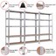 72" Heavy Duty Storage Shelf Steel Metal Garage Rack 5 Level Adjustable ...