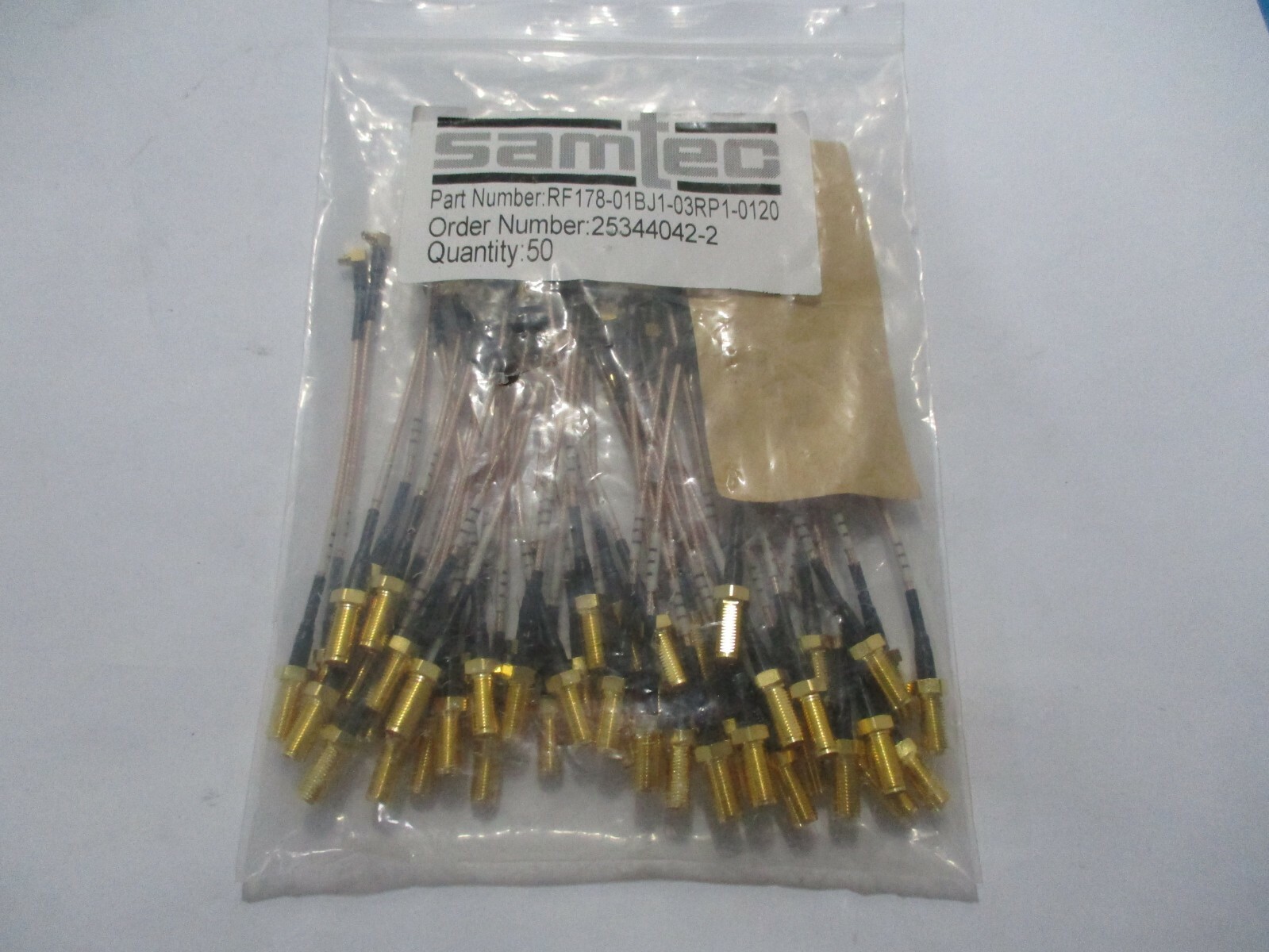 LOT OF 50 Samtec RF178-01BJ1-03RP1-0120 SMA to MCX Female RF Cable ...