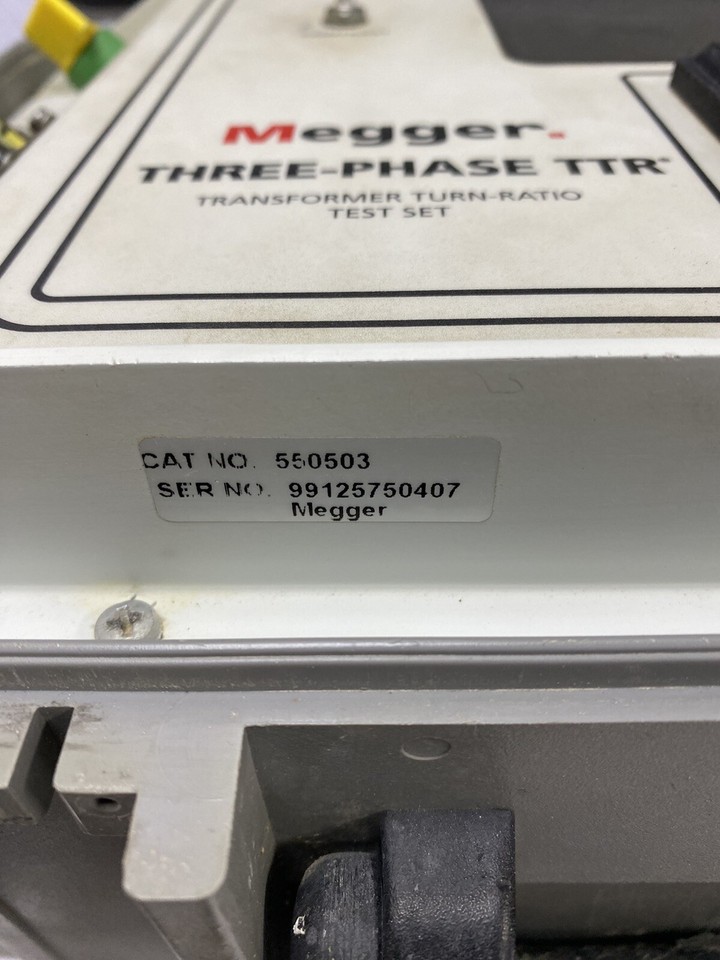 Megger Three Phase Transformer Turns Ratio TTR Tester Catolog 550503 ...