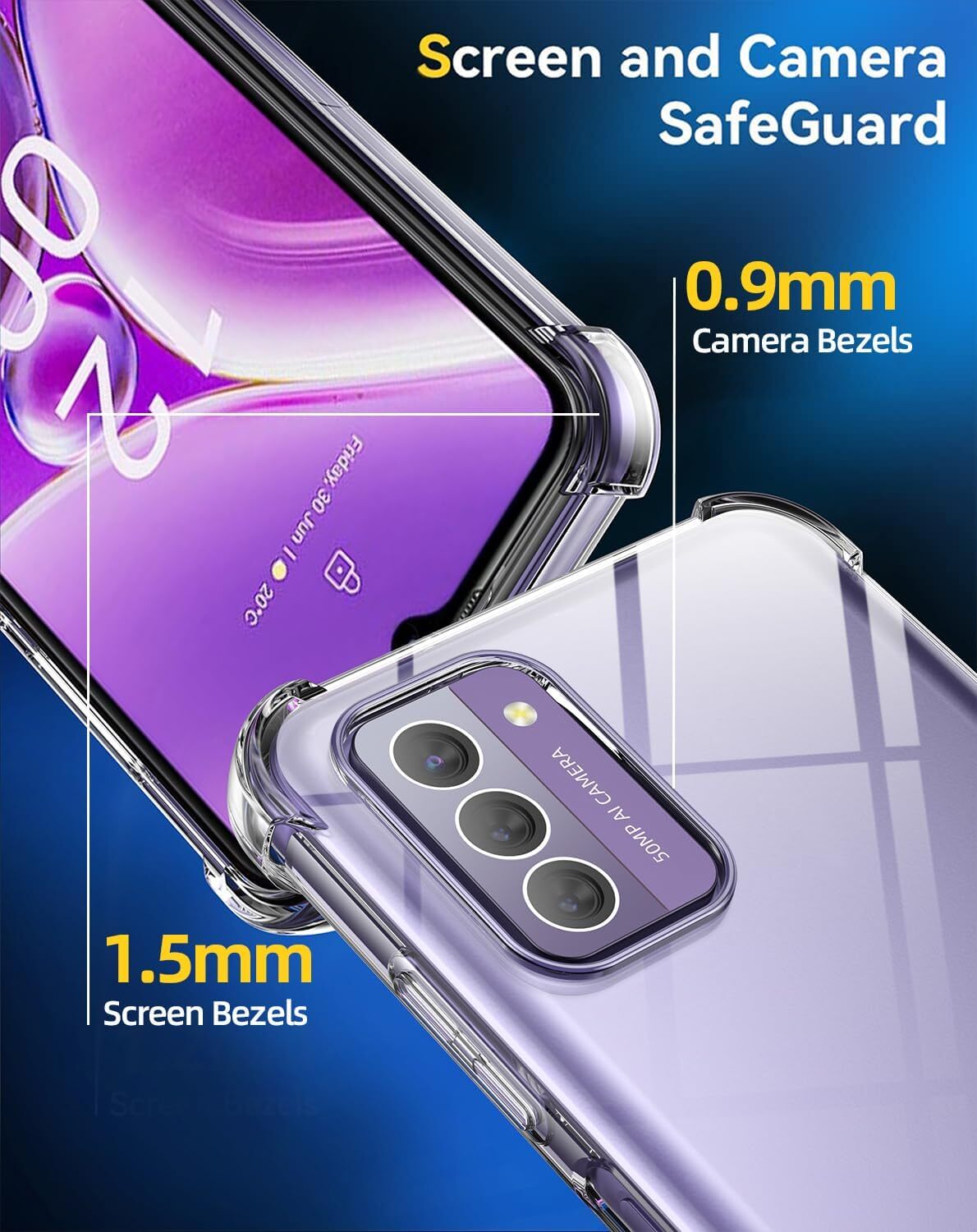 For Nokia G42 Case, Clear Silicone Shockproof Gel Phone Cover Screen ...