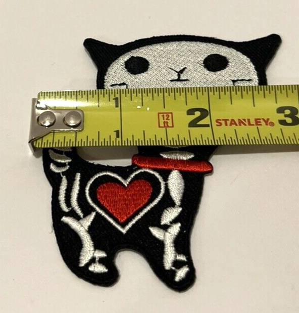 Cat Kitty Kitten X-Ray Skeleton Patch Iron Or Sew Clothes Embroidered ...