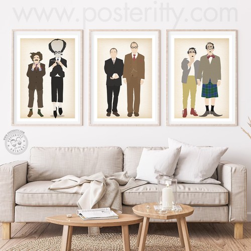 VIC & BOB Characters Reeves & Mortimer Minimalist Funny Poster ...