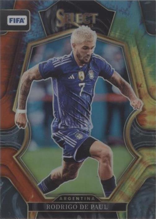 2022-23 Panini Select FIFA - Mezzanine Rodrigo de Paul #101 Tie-Dye ...