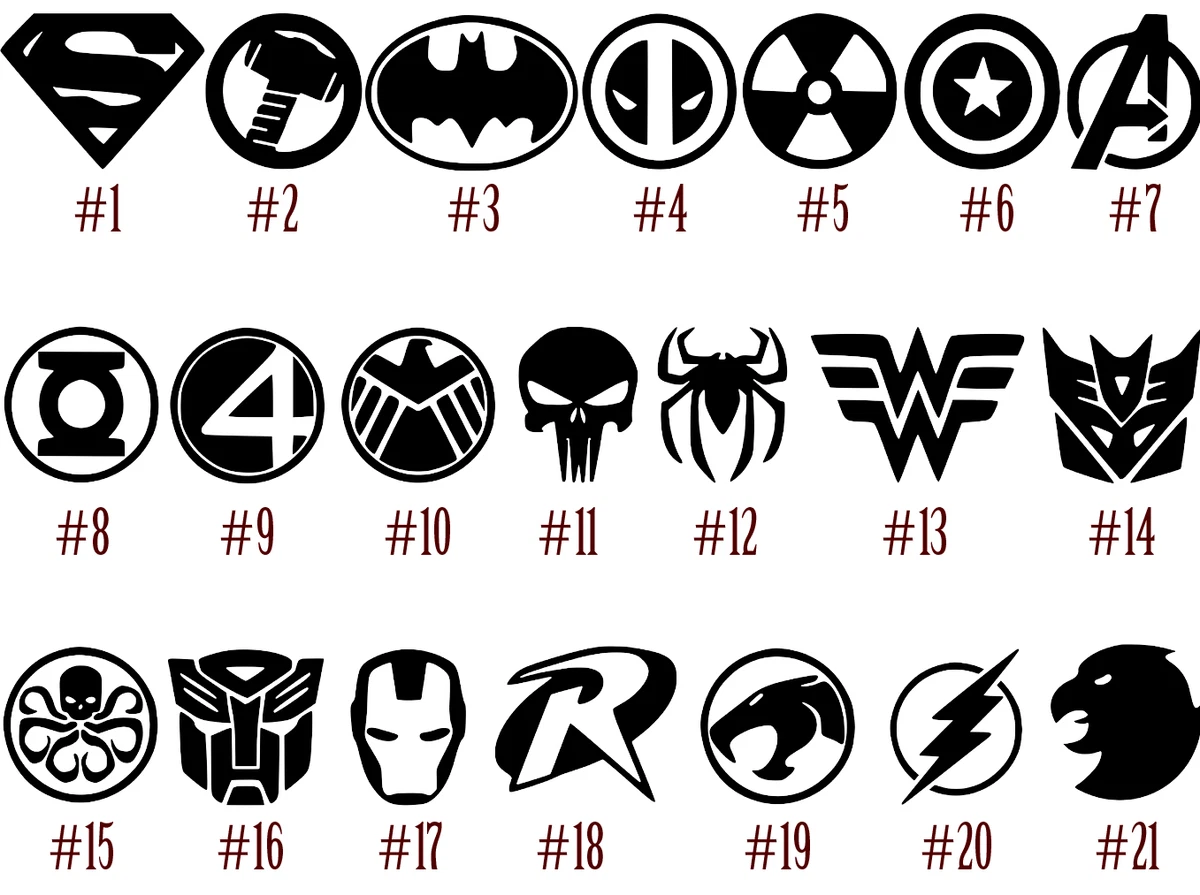 List Of Superhero Symbols