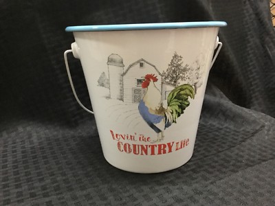 Enamelware Rooster Bucket (190-1112) | eBay