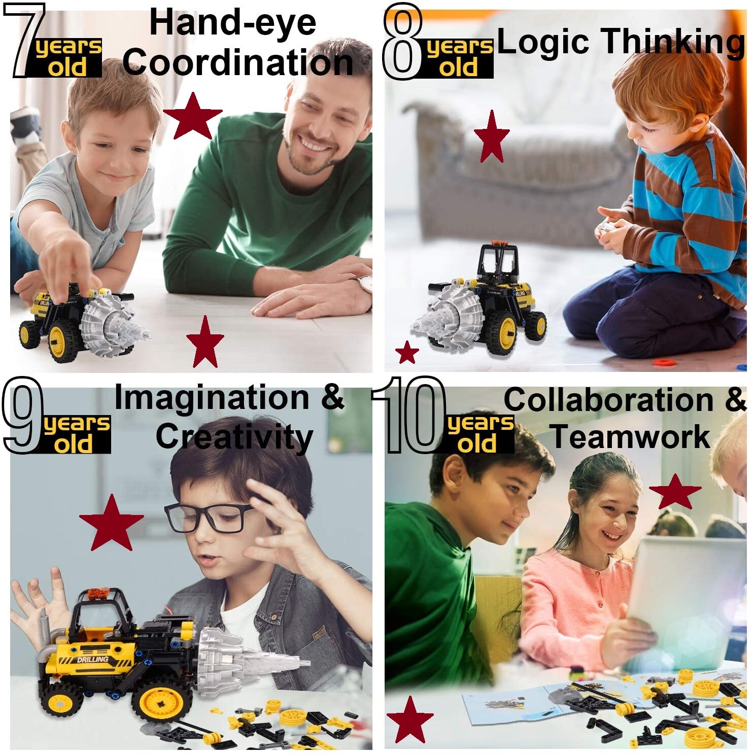 Building Sets for Kids Construction Engineering Kits, Educational STEM ...