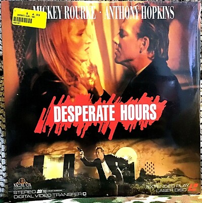DESPERATE HOURS 12” LASERDISC MOVIE MICKEY ROURKE ANTHONY HOPKINS ...