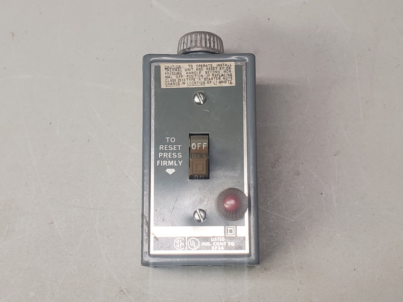 Square D Fractional Horsepower Manual Starter Class 2510 Switch 572A | eBay