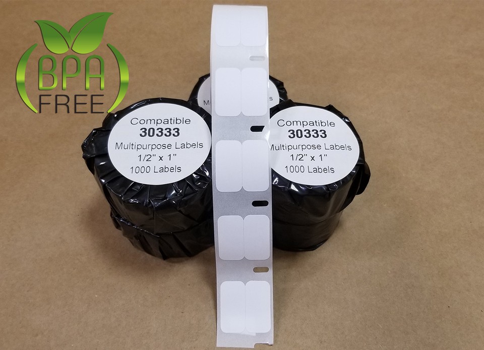 10 Rolls Dymo® LabelWriter Compatible 30333 Multi-Purpose 1000 Labels ...
