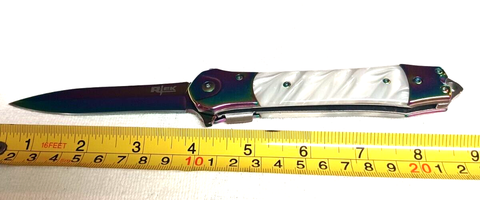 SPRING ASSISTED STILETTO STYLE KNIFE 9 INCH OVERALL APPROX. 4 INCH ...