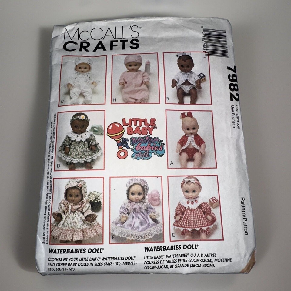 1995 McCall's Craft Pattern 7982 - Little Baby Water Babies Dolls - Vintage | eBay