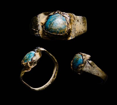 CERTIFIED AUTHENTIC Ancient Roman Ring with RARE Precious Fairuz Stone ...