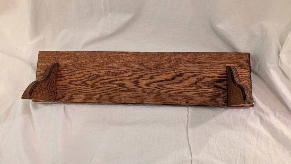 Vintage 24" Wood Wall Shelf with spindle rail along the front | eBay