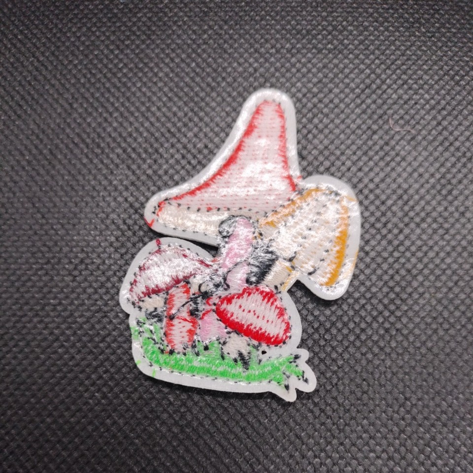 Cute Mushroom Embroidered Iron/Sew On Patch. Fungi Nature Wild Cottage ...