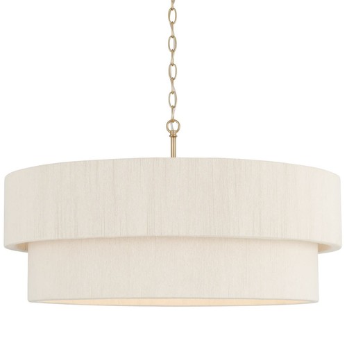 Capital Lighting 349842 Delaney 4 Light 30"W Drum Chandelier - Brass ...