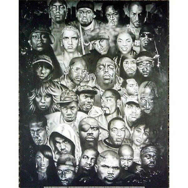 Hip Hop Legends Collage