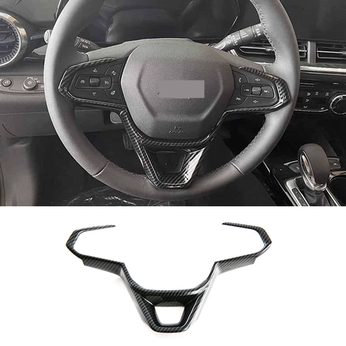 Steering Wheel Trim 1pcs ABS Carbon fiber For Chevrolet Trax 2024 2025 ...