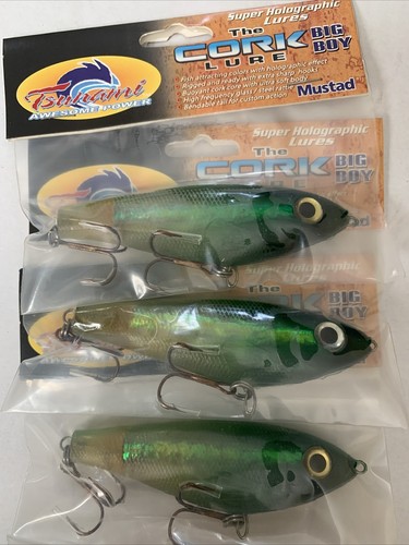 Lot of 3 NEW Corky Big Boy Like Paul Brown Fat Boy Lure Chart/Silver ...
