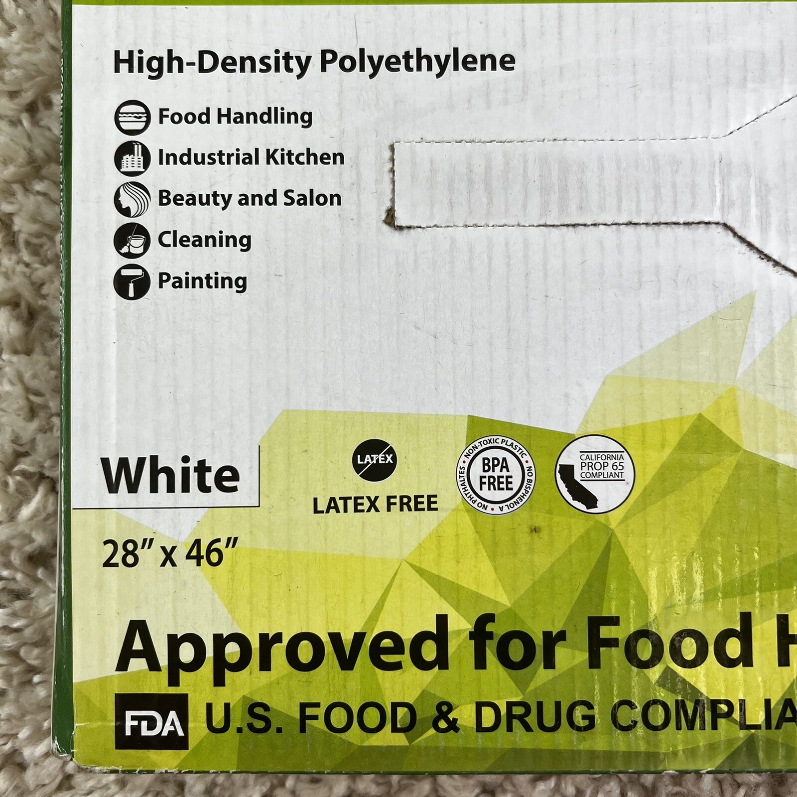 Kleen Chef White Disposable Poly Aprons FDA Approved Pack of 50 | eBay