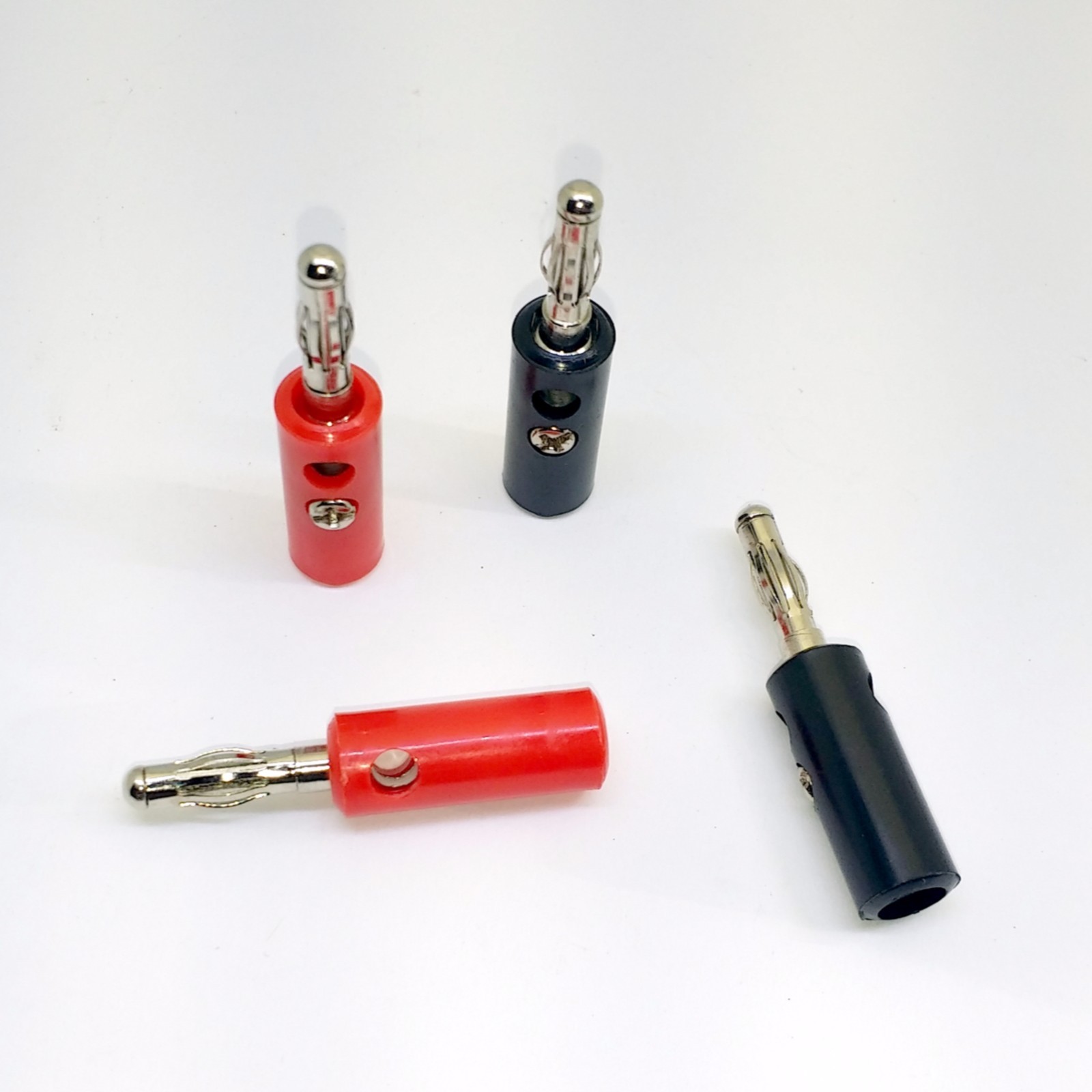 4pc Plating Machine Rectifier Cable Connectors Red & Black Rhodium Gold ...