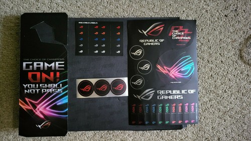 Original Asus ROG Sticker Set With Door Knob Sign Hanger And Cable ...