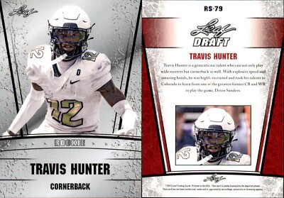 2023 Leaf Draft Silver Travis Hunter RC Rookie #RS-79 Colorado ...