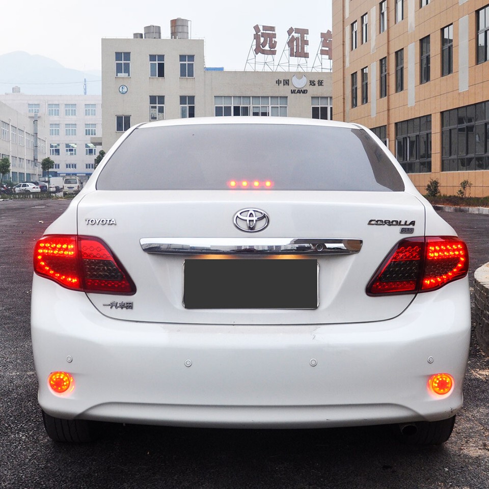 VLAND Red Smoked LED Tail Lights For 2008-2011 Toyota Corolla Rear ...