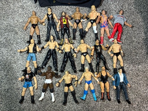 WWE Jakks Titan Tron Live 19 Figure Ring Lot TTL WWF Eddie HHH Brock ...
