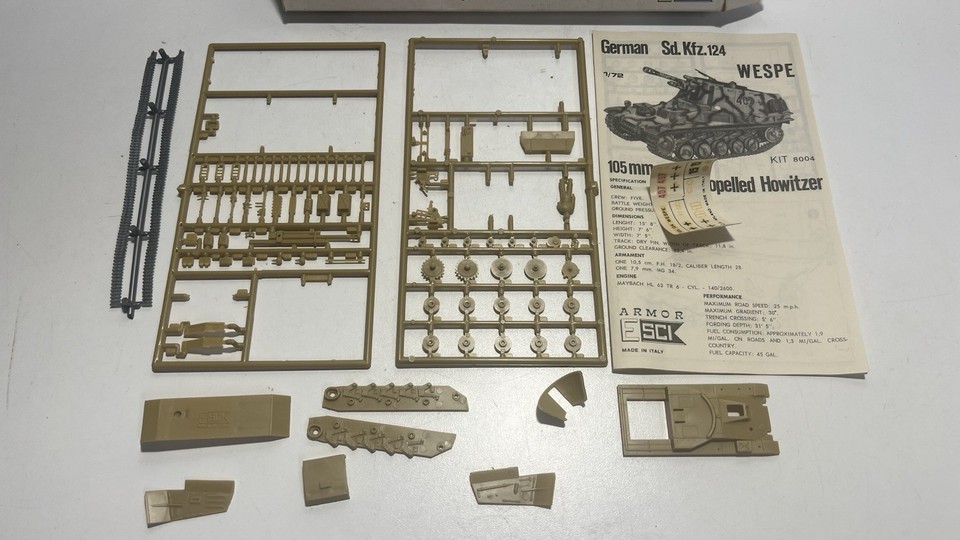 6x ESCI 1/72 WWII German Armor Kits – Jagdtiger, Hummel, Wespe, Panzer ...