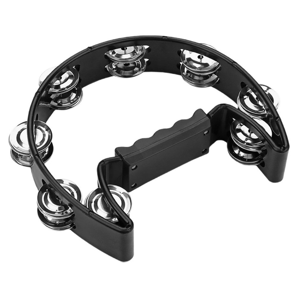 Musical Hand Percussion Tambourine with Double Rows of Jingles for Kids ...