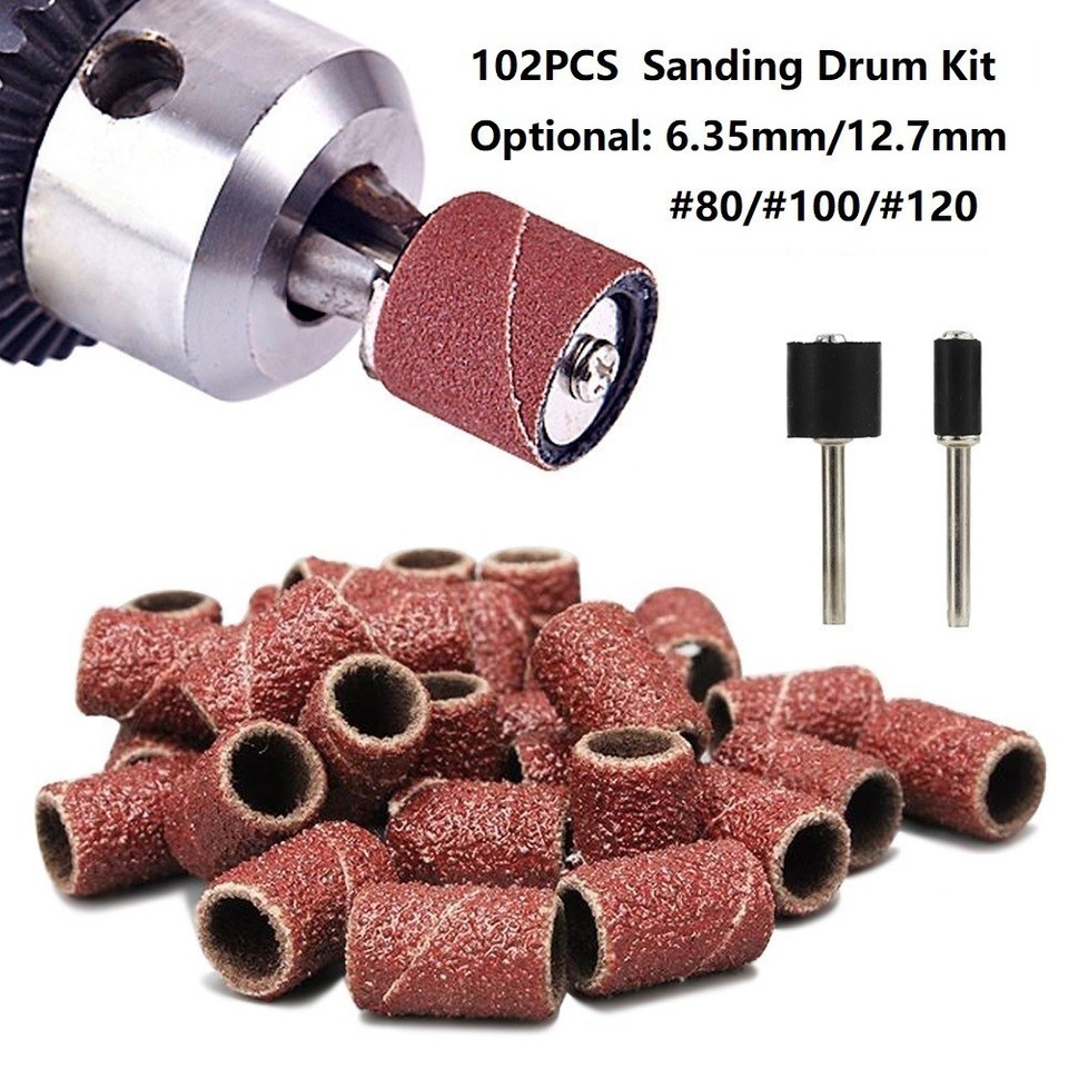 Sanding Drum Kit Drum Sanding Kit 102pcs Carborundum Grinding Tool Red ...
