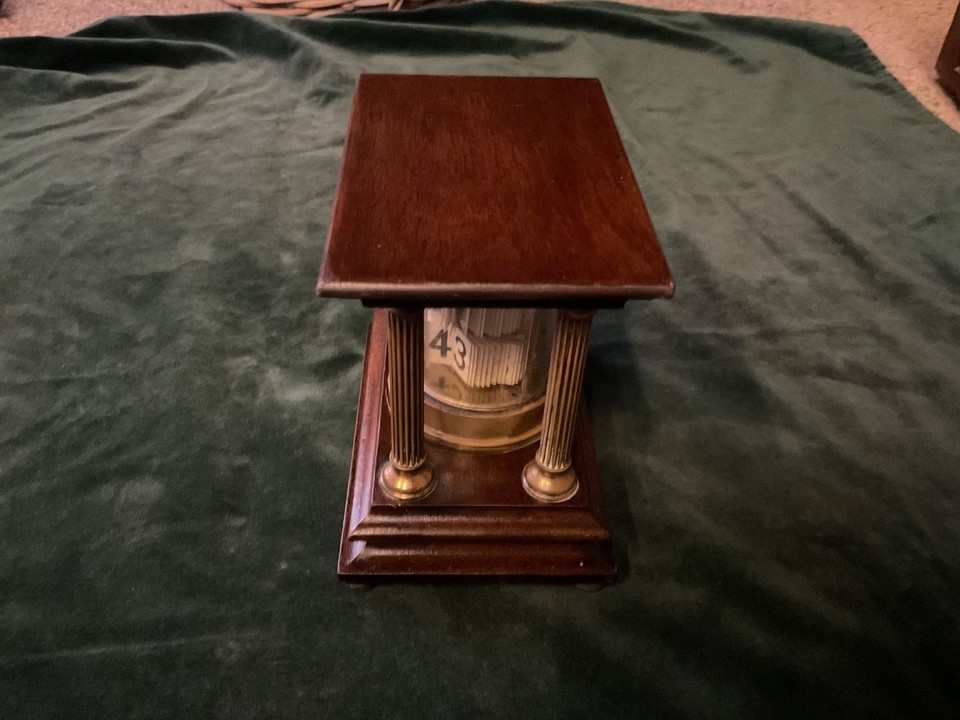 Junghans Mahogany & Brass Ticket Desk Clock 1900s | eBay UK