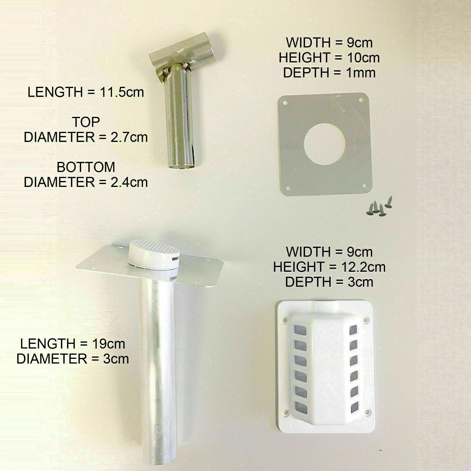 Smad 1.4 cu ft 3 Way Camper Refrigerator Propane Gas Fridge RV w/ Flue ...