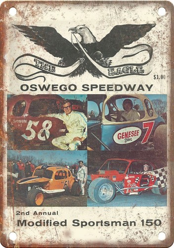 Oswego Speedway Racing Program Reproduction Metal Sign A1040 | eBay