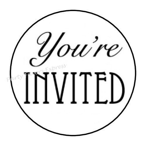 YOU'RE INVITED ENVELOPE SEALS LABELS STICKERS PARTY FAVORS | eBay