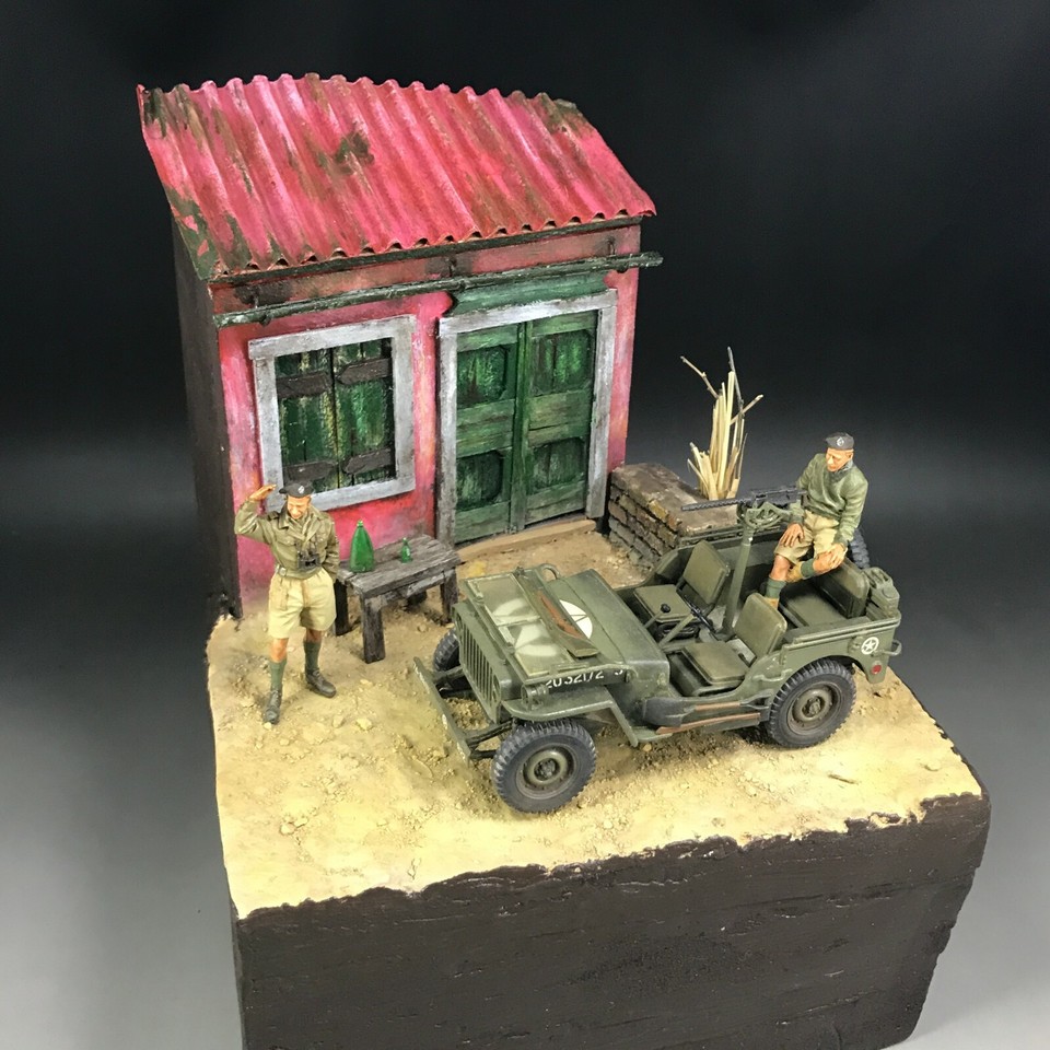 1/35 Built WWII Italian Style Building Diorama Base Model | eBay