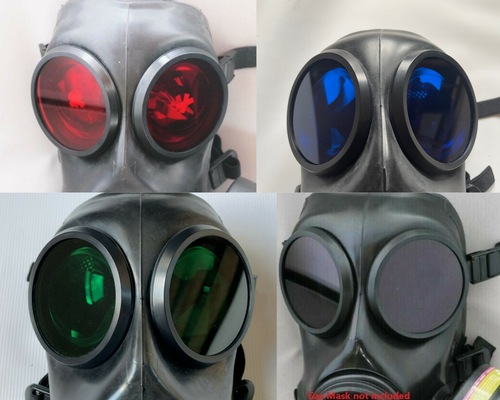 FM12 Gas Mask Genuine Rubber Lenses / Outserts - Black - Blue - Red ...